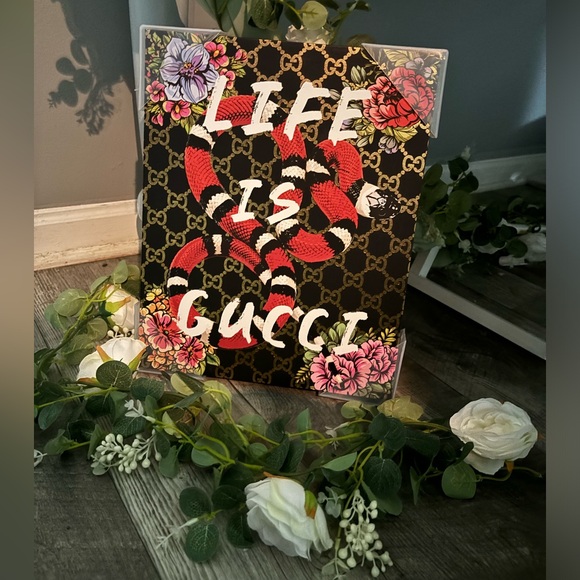 Wall Decor | Life Is Gucci Canvas | Poshmark